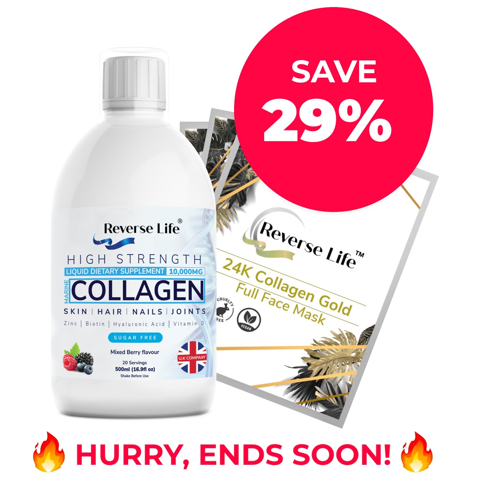 Reverse Life Collagen | Collagen | Purest marine Collagen