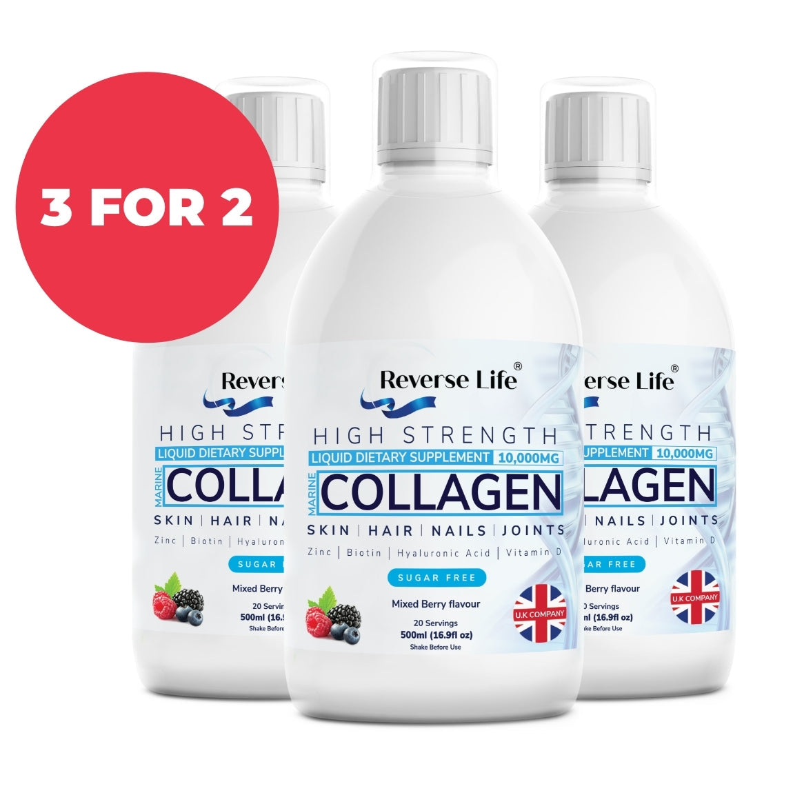 Reverse Life Collagen | Collagen | Purest marine Collagen