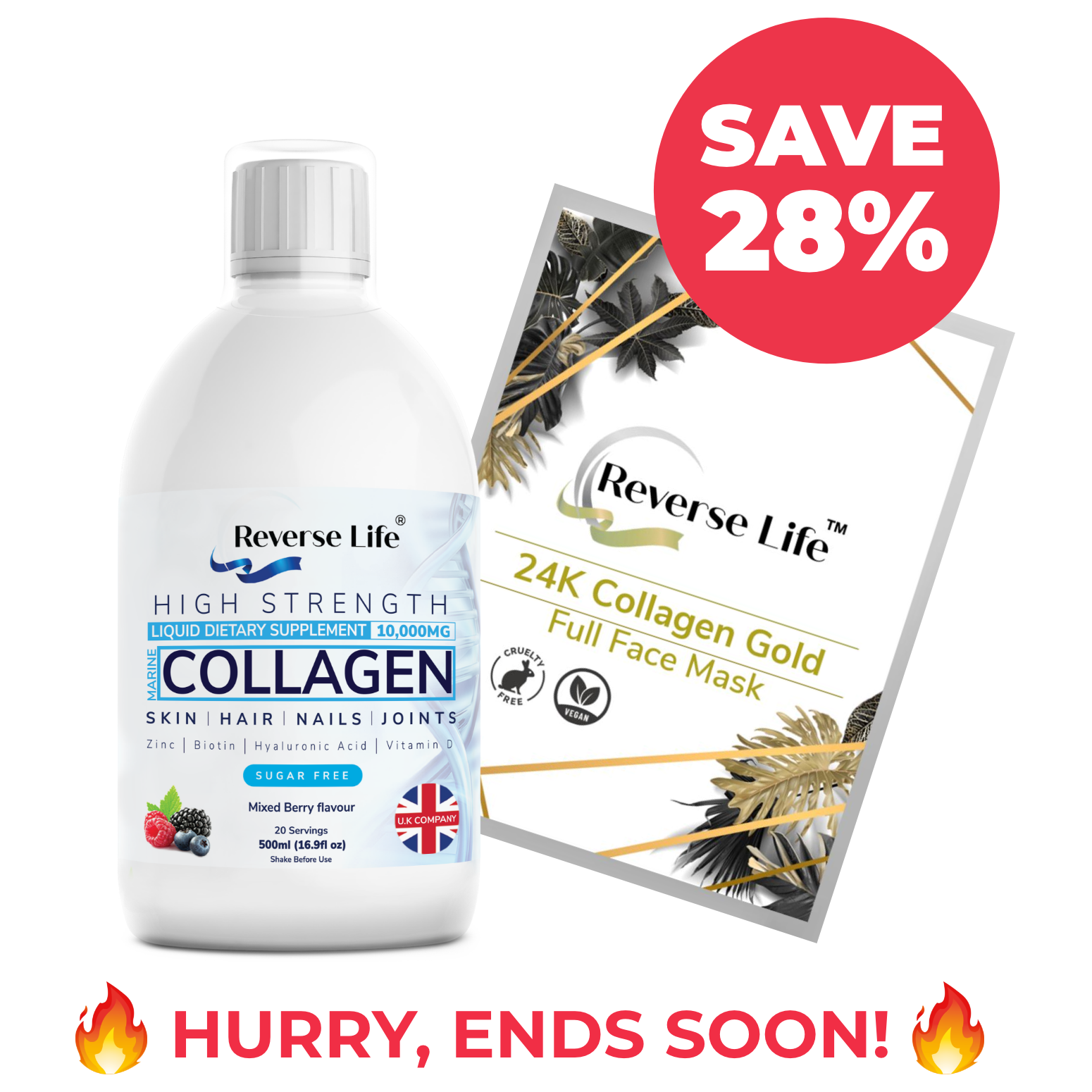 Reverse Life Collagen | Collagen | Purest marine Collagen